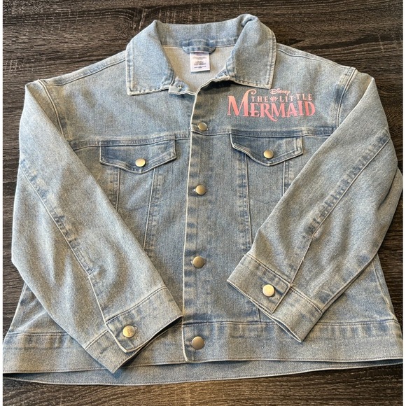 Disney | Jackets & Coats | Disney Princess Little Mermaid Denim Jean ...